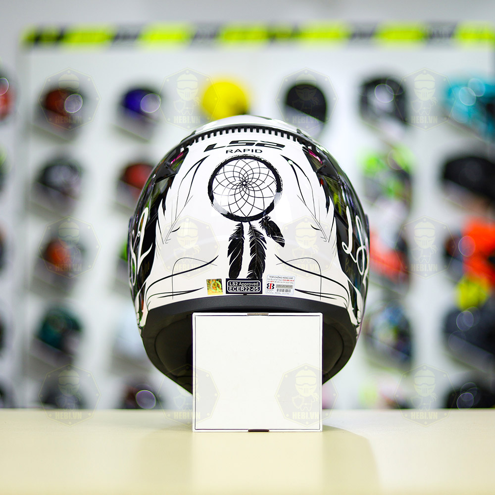 Mũ Fullface LS2 FF353 BOHO Trắng Tím FREESHIP Hello Biker Mũ Bảo Hiểm ...