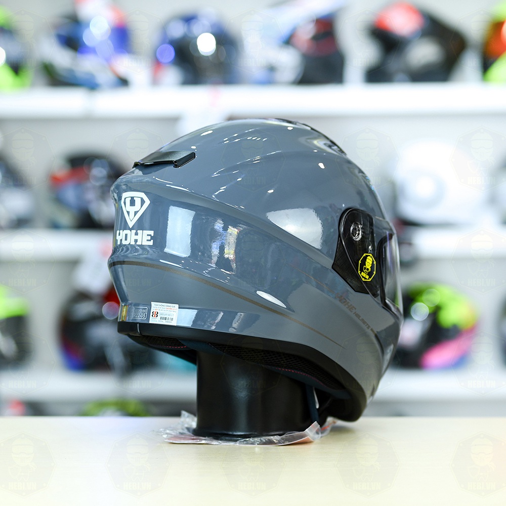 Mũ Fullface Yohe 981 Xi Măng Bóng FREESHIP Hello Biker Mũ Bảo Hiểm Đồ ...