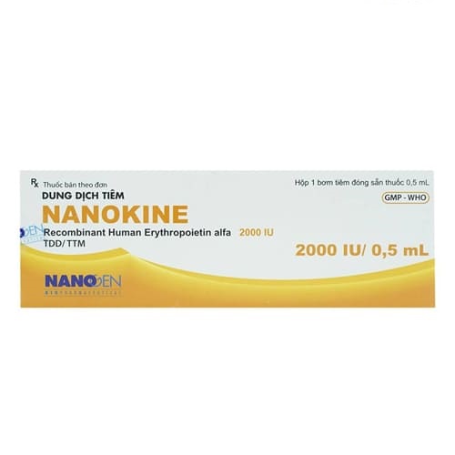 Nanokine 2000 IU/1ml/Máu và hệ tạo máu/thuốc tân dược/nhathuocyentrang.com