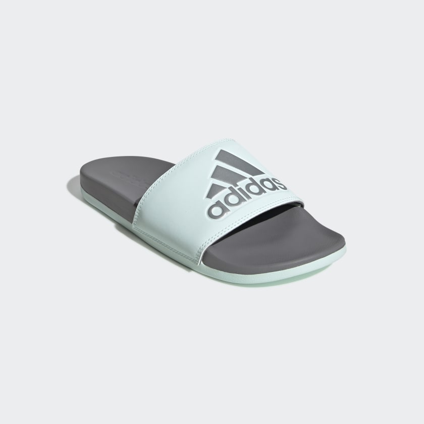 Adidas Adilette Cloudfoam Plus Logo Slides - Green (F34737)