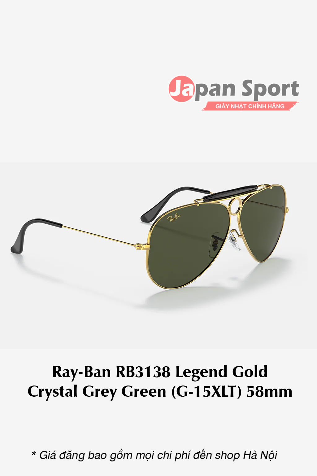 Kính Ray-Ban Chính hãng - Shooter - 0RB3138 001 (62IT) 58mm - Nam ...