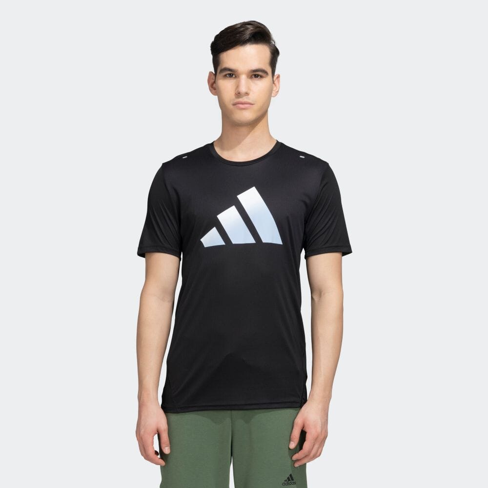 Áo Phông Adidas Nam Chính Hãng - Logo 3 Bar Run Icons - Đen ...
