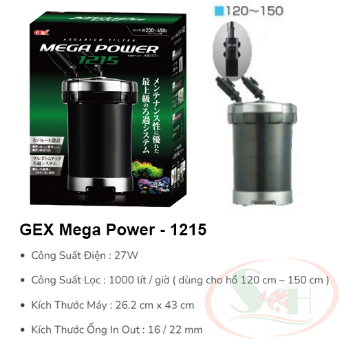 GEX Mega Power Filter - Lọc thùng GEX, bơm rời cao cấp | Shrimp Home