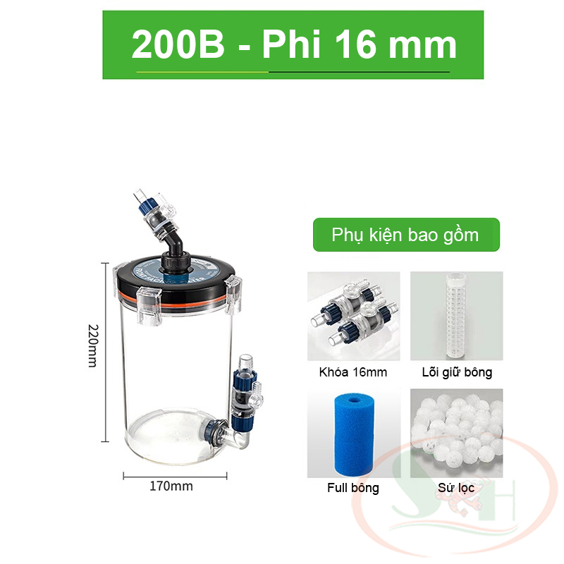 Lọc phụ Marine Front Filter Pro phi 12, 16, 20 mm pre - Shrimp Home