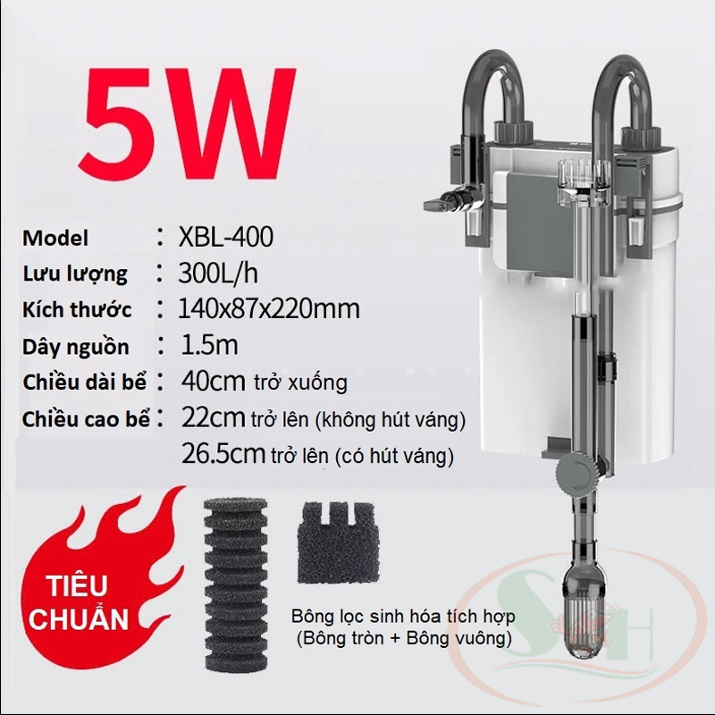 Lọc treo Xiaoli Sunsun XBL 300, 400, 500, 600 hút váng - Shrimp Home