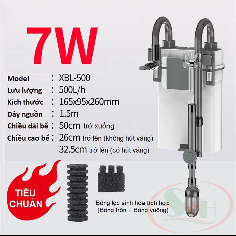 Lọc treo Xiaoli Sunsun XBL 300, 400, 500, 600 hút váng - Shrimp Home