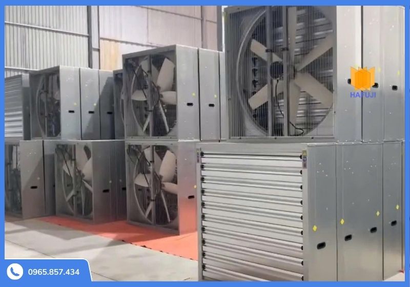 Quạt Thông Gió Công Nghiệp Vuông Cánh POM – Thông Gió Mạnh, Bền Lâu HAFUJI