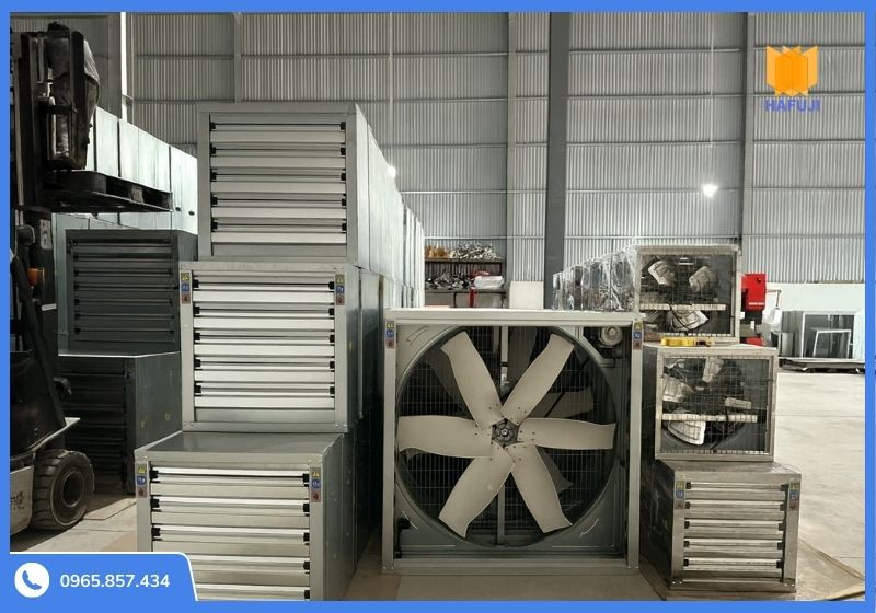 Quạt Thông Gió Công Nghiệp Vuông Cánh POM – Thông Gió Mạnh, Bền Lâu HAFUJI