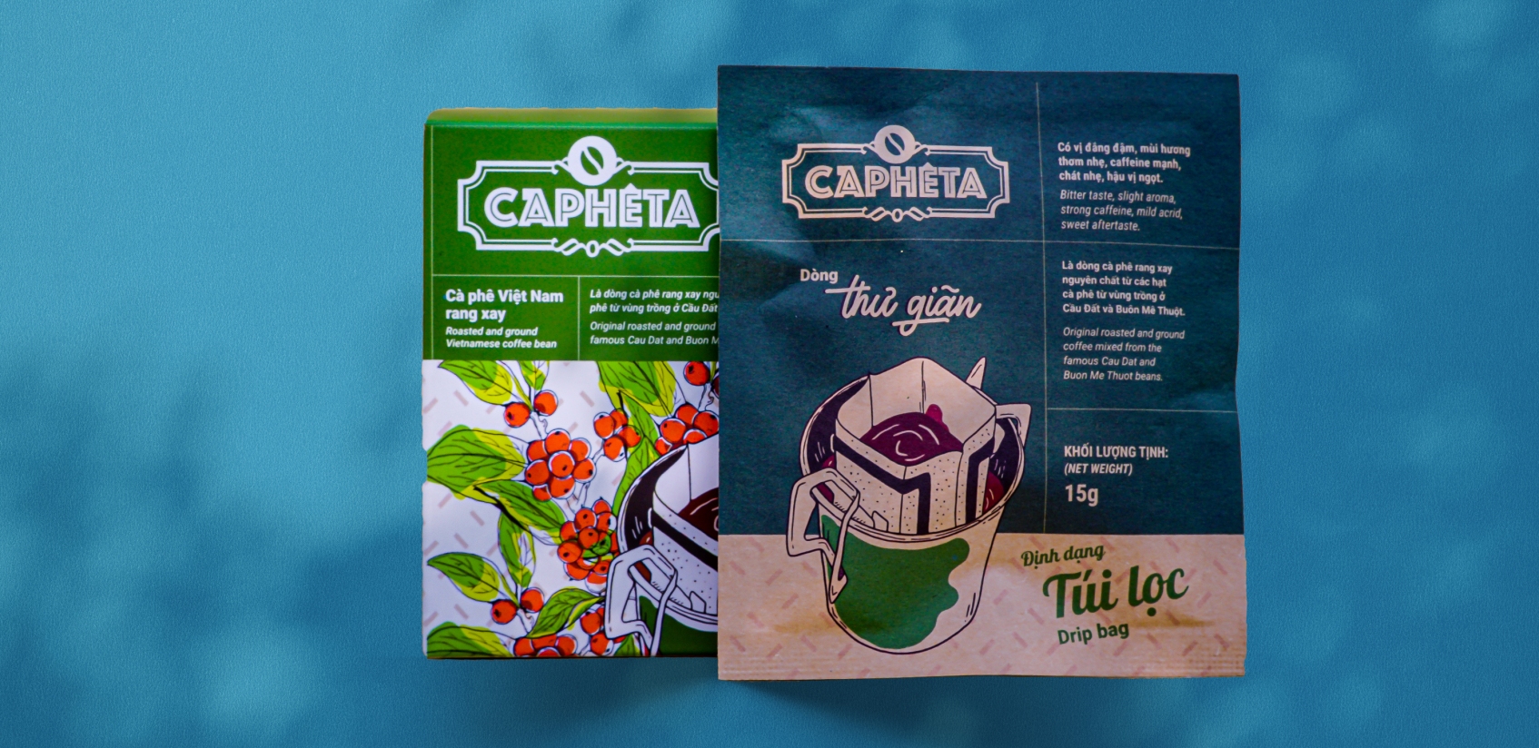 Capheta - Rang xay và nguyên chất