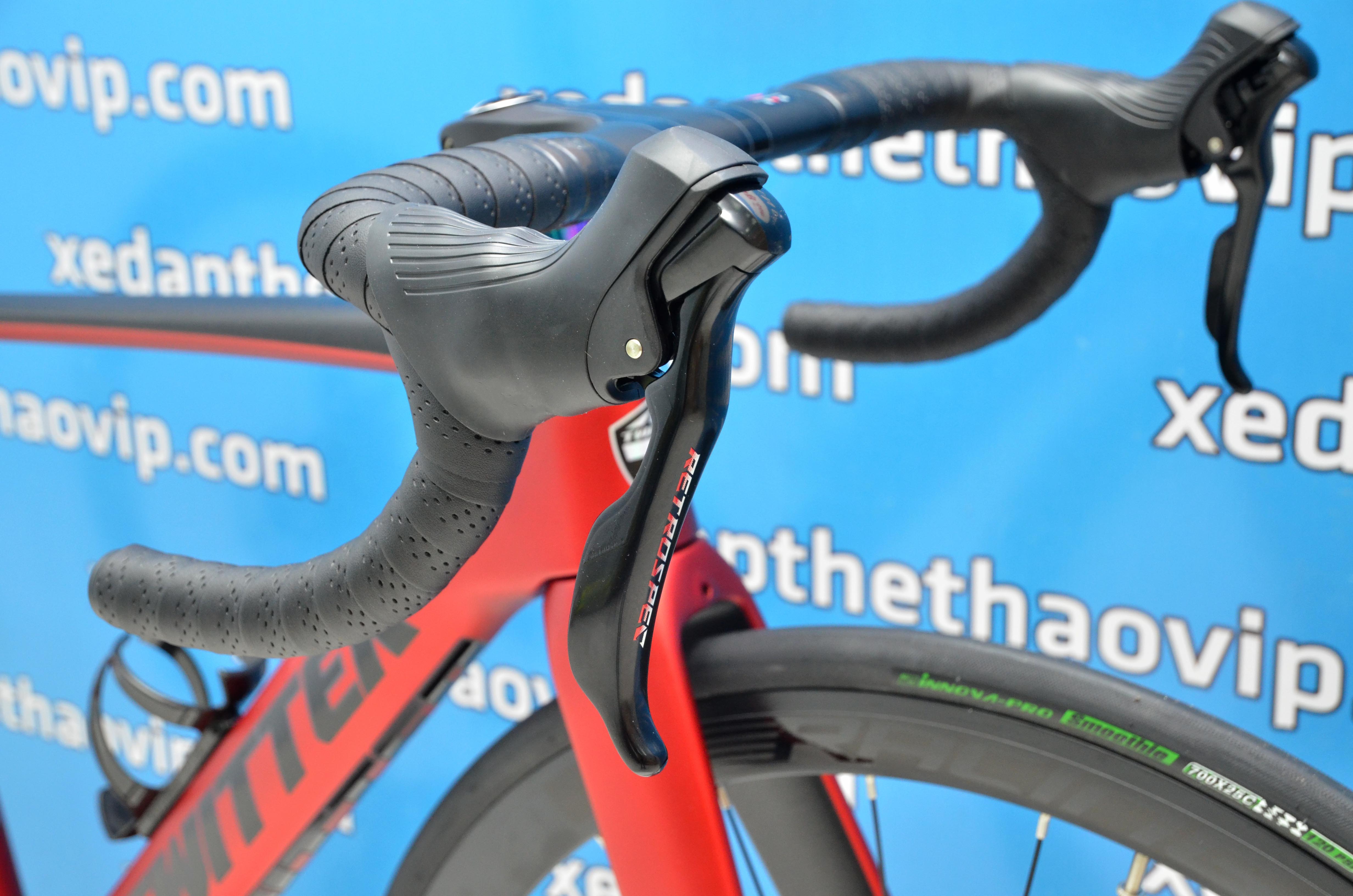 Xe Đạp Đua TWITTER R12 RS-22: Khung+Càng+Cọc yên = Carbon, Tay lái liền ...