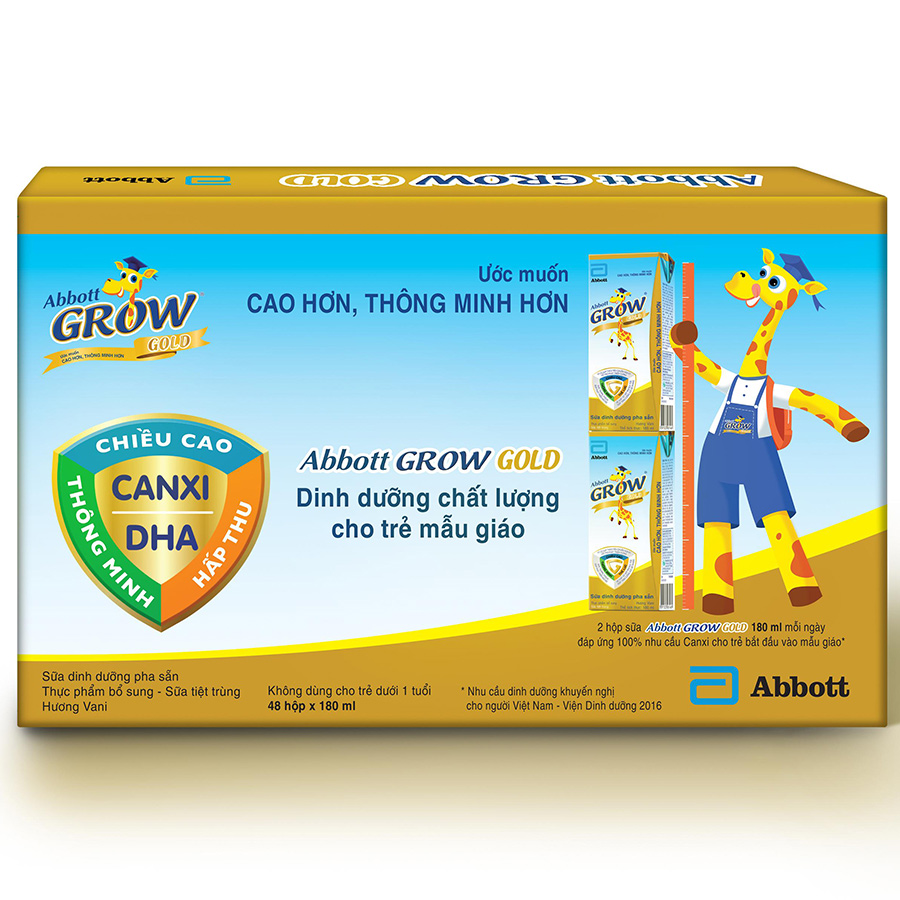 Sữa Bột Pha Sẵn Abbot Grow Gold| Thùng 48 Hộp Sữa Nước Abbott Grow ...