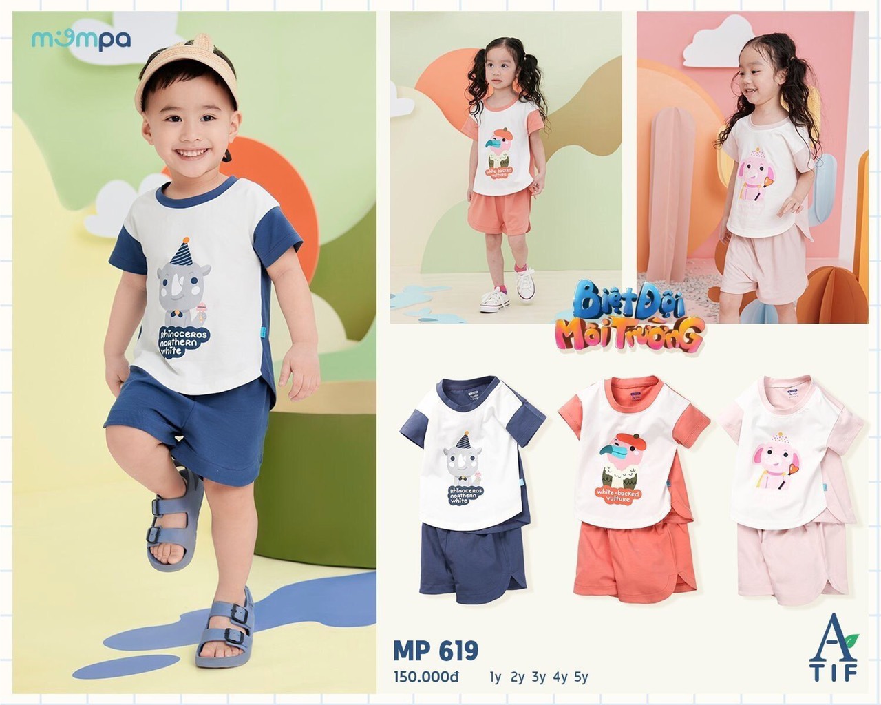Bộ Ngắn Cotton Mompa 1-5Y – thienduongtretho.com