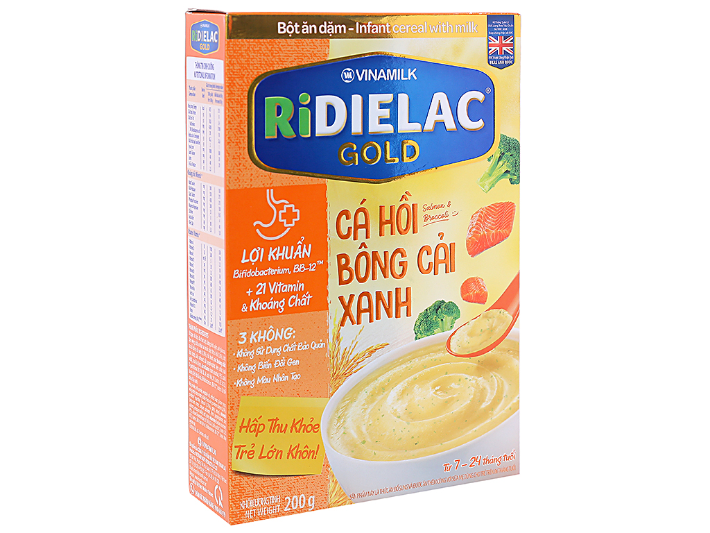 Bột Ăn Dặm Ridielac Cá Hồi Bông Cải Xanh 200g – thienduongtretho.com