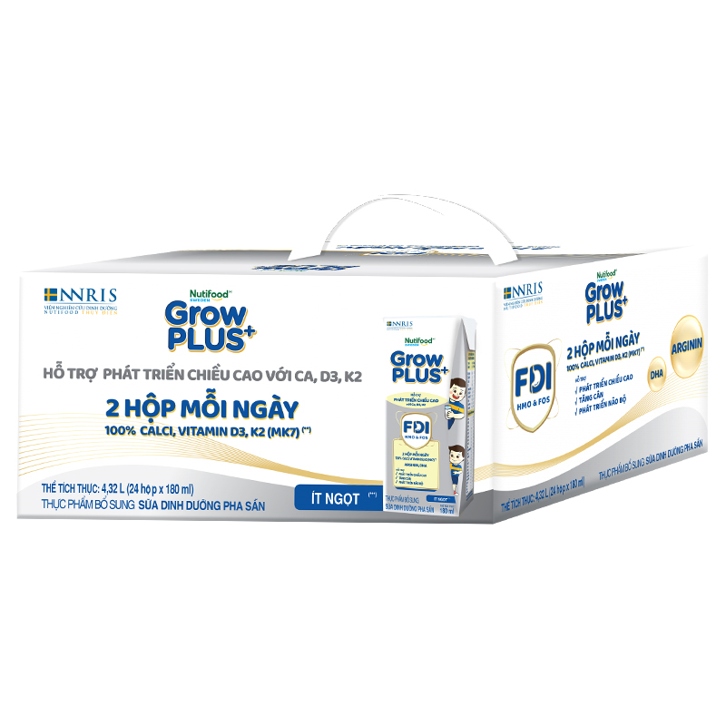 Sữa Pha Sẵn Nutifood Grow Plus+ Bạc 180ml – thienduongtretho.com
