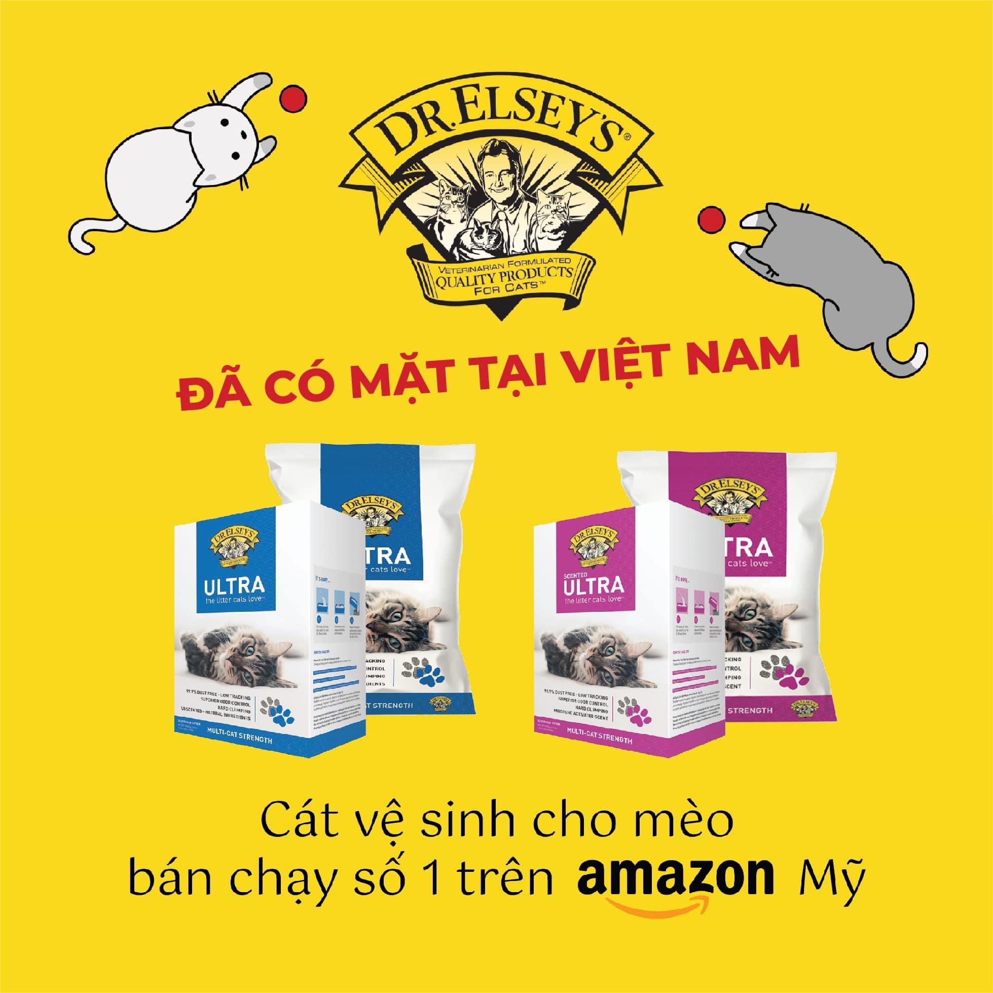 Dr.Elsey Ultra - Cát Đất Sét Cao Cấp Cho Mèo 8.16kg (Không Bụi)