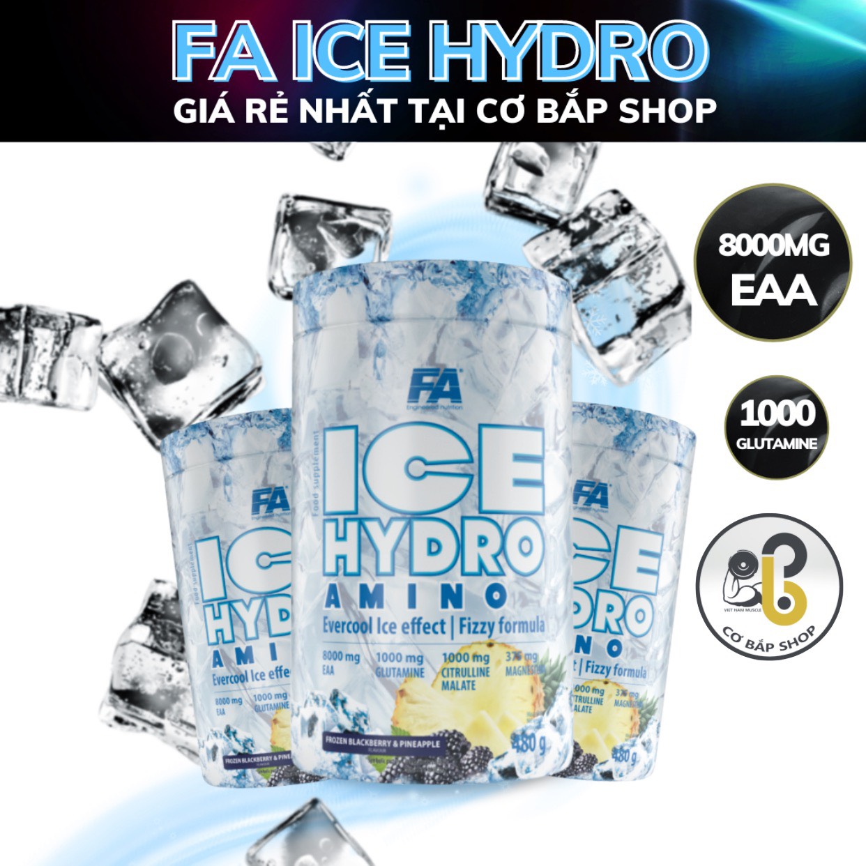 FA ICE HYDRO AMINO HỘP 480G - Cơ Bắp Shop