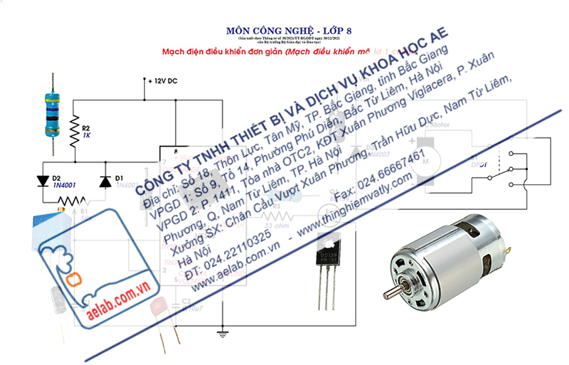 Mạch điện điều khiển đơn giản (Tranh giấy)