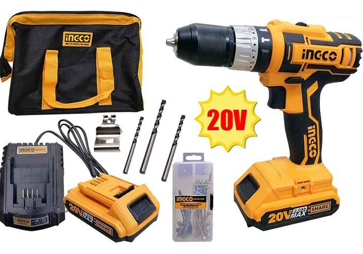 Máy khoan búa dùng pin Lithium (20V) Ingco CIDLI2002