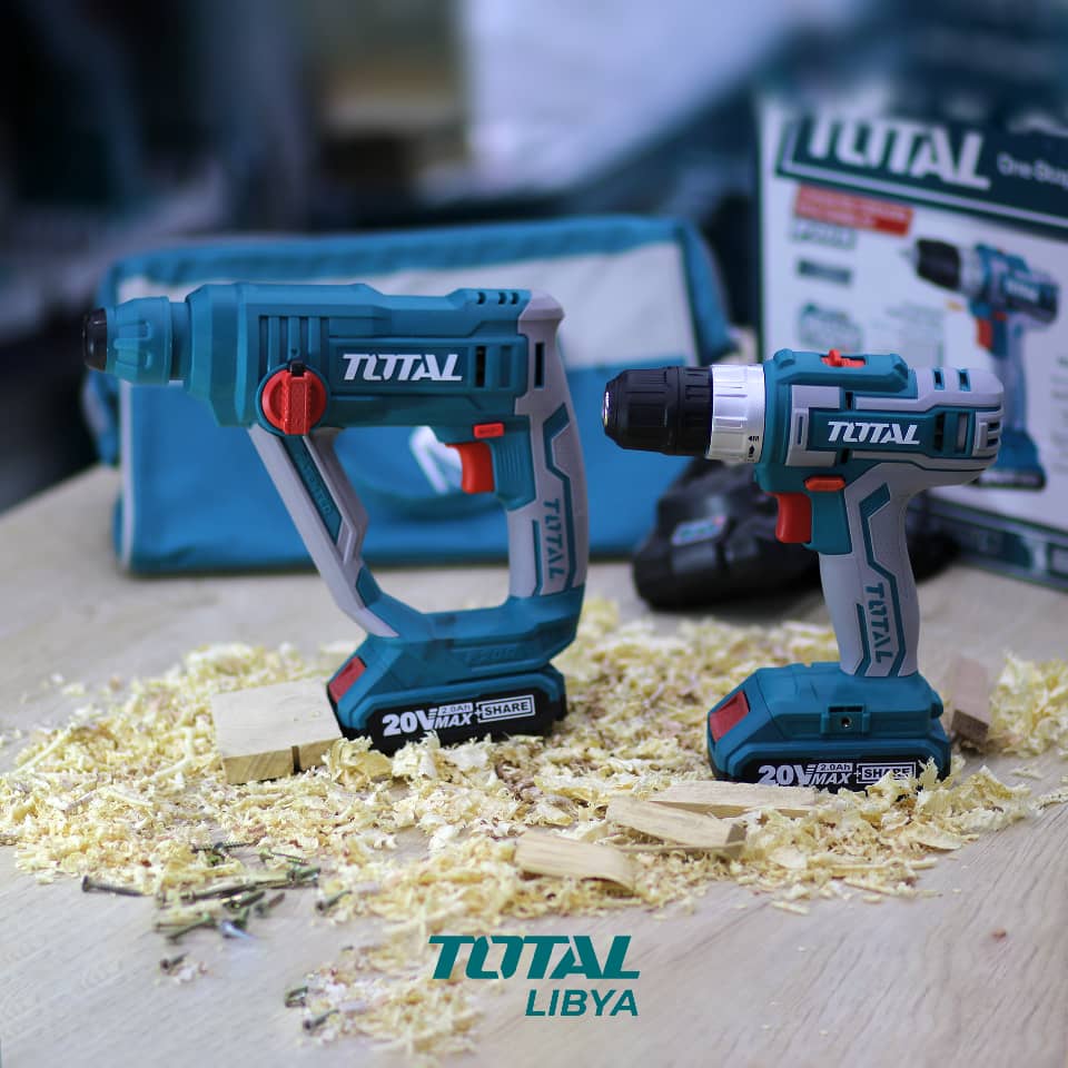 Bộ combo máy khoan động lực và máy khoan dùng pin 20V Total TCKLI2008
