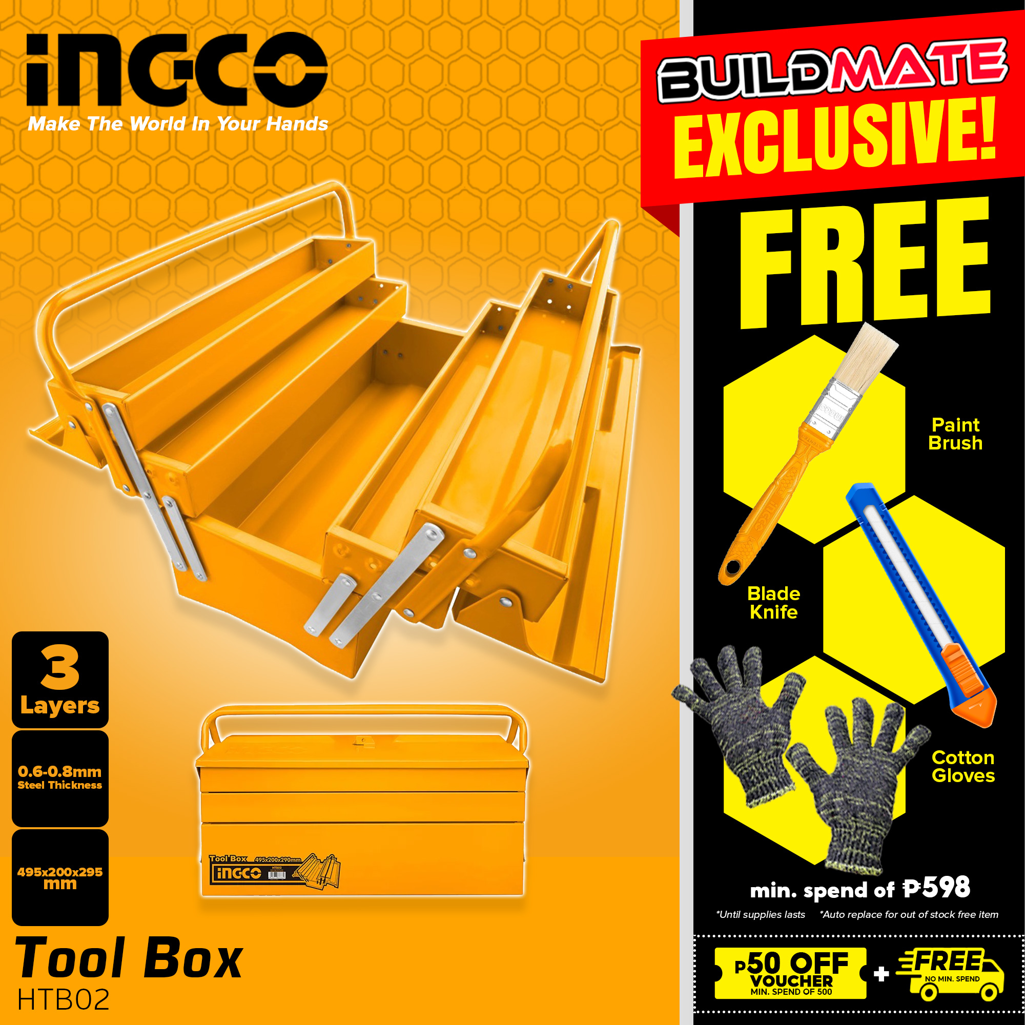 Hộp đựng đồ nghề INGCO HTB02