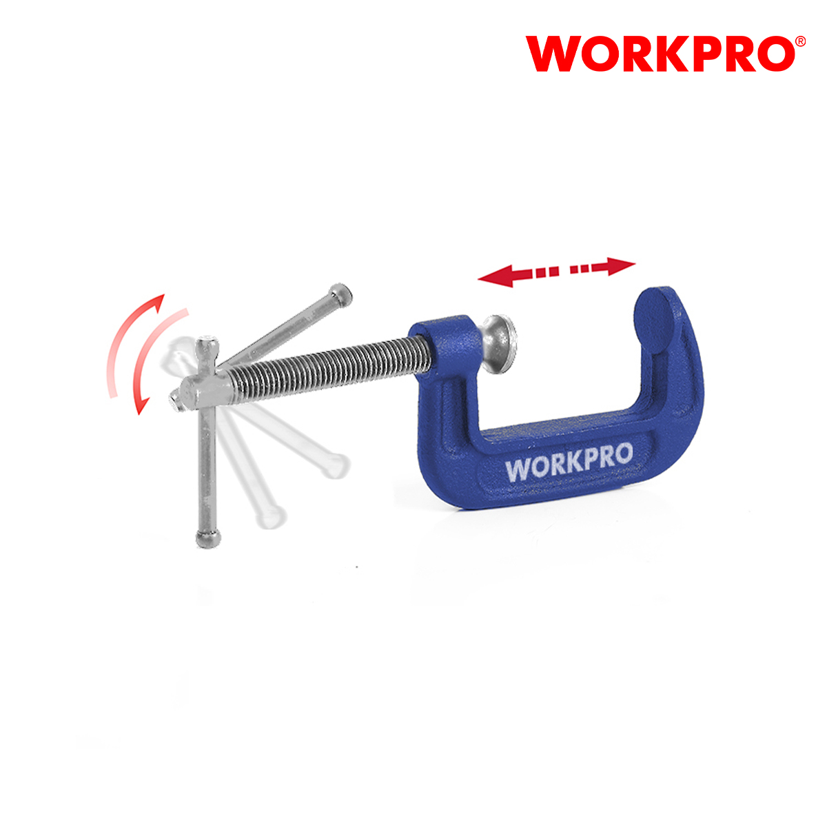 Cảo chữ C 6 inch 150mm Workpro - WP232020