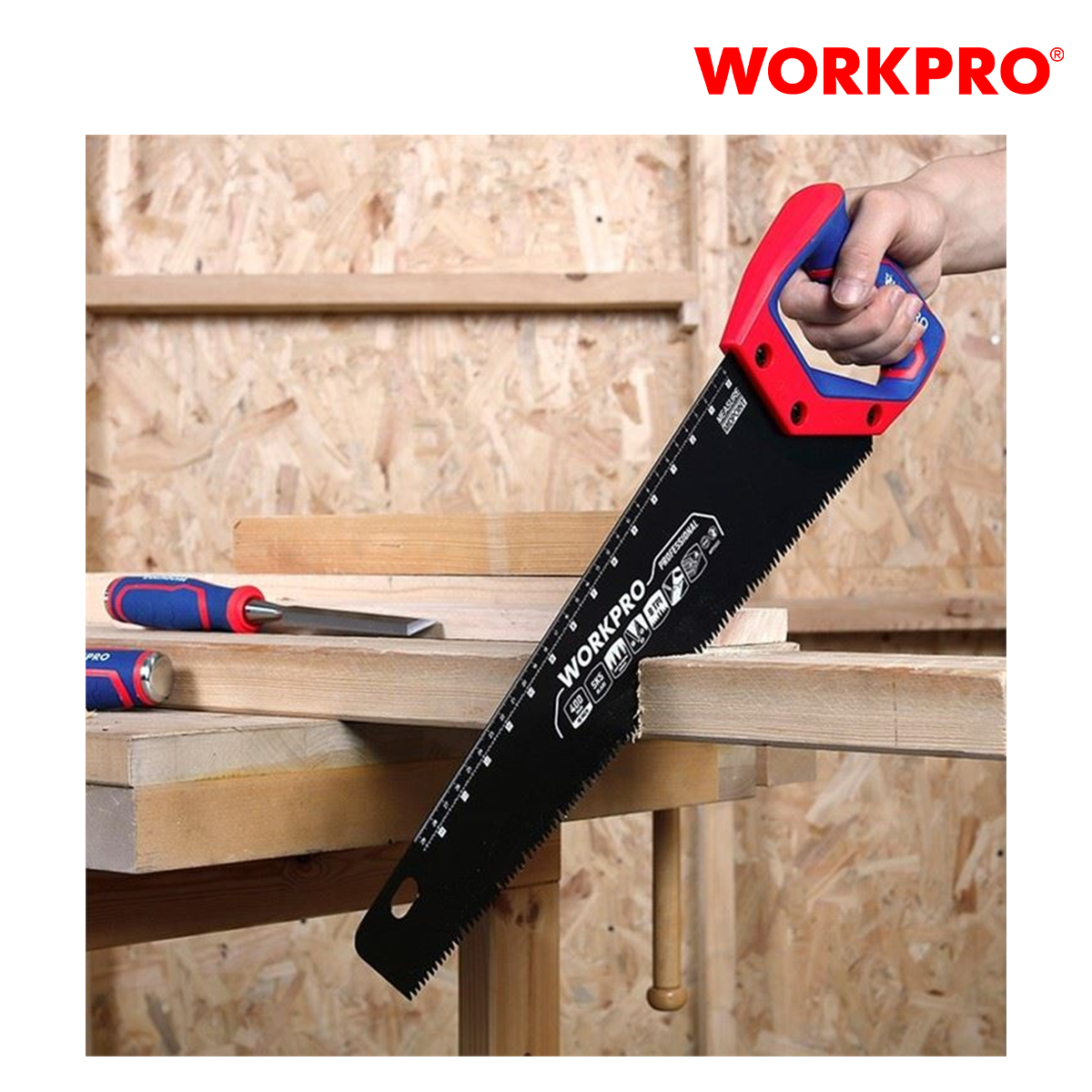 Cưa tay, lưỡi cưa bằng thép SK5, kích thước 400mm (16 inches) Workpro - WP215013