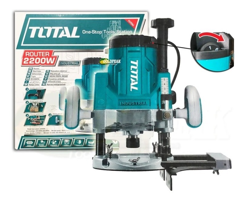 Máy phay gỗ 2200W TOTAL TR111226