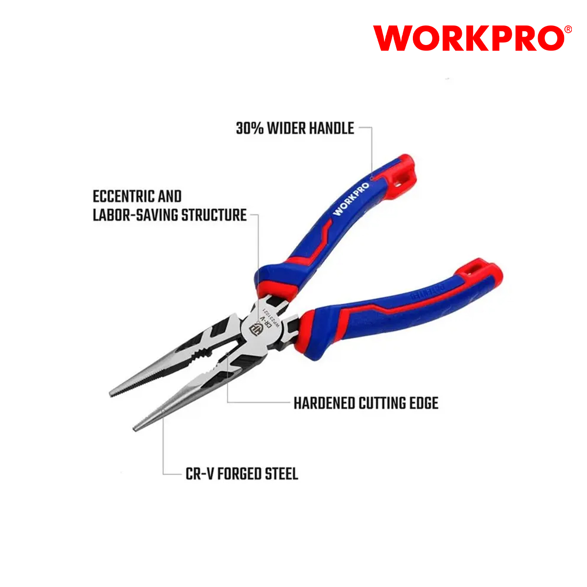 Kìm mỏ nhọn bằng thép CR-V, kích thước 8 inches (200mm) WP231021