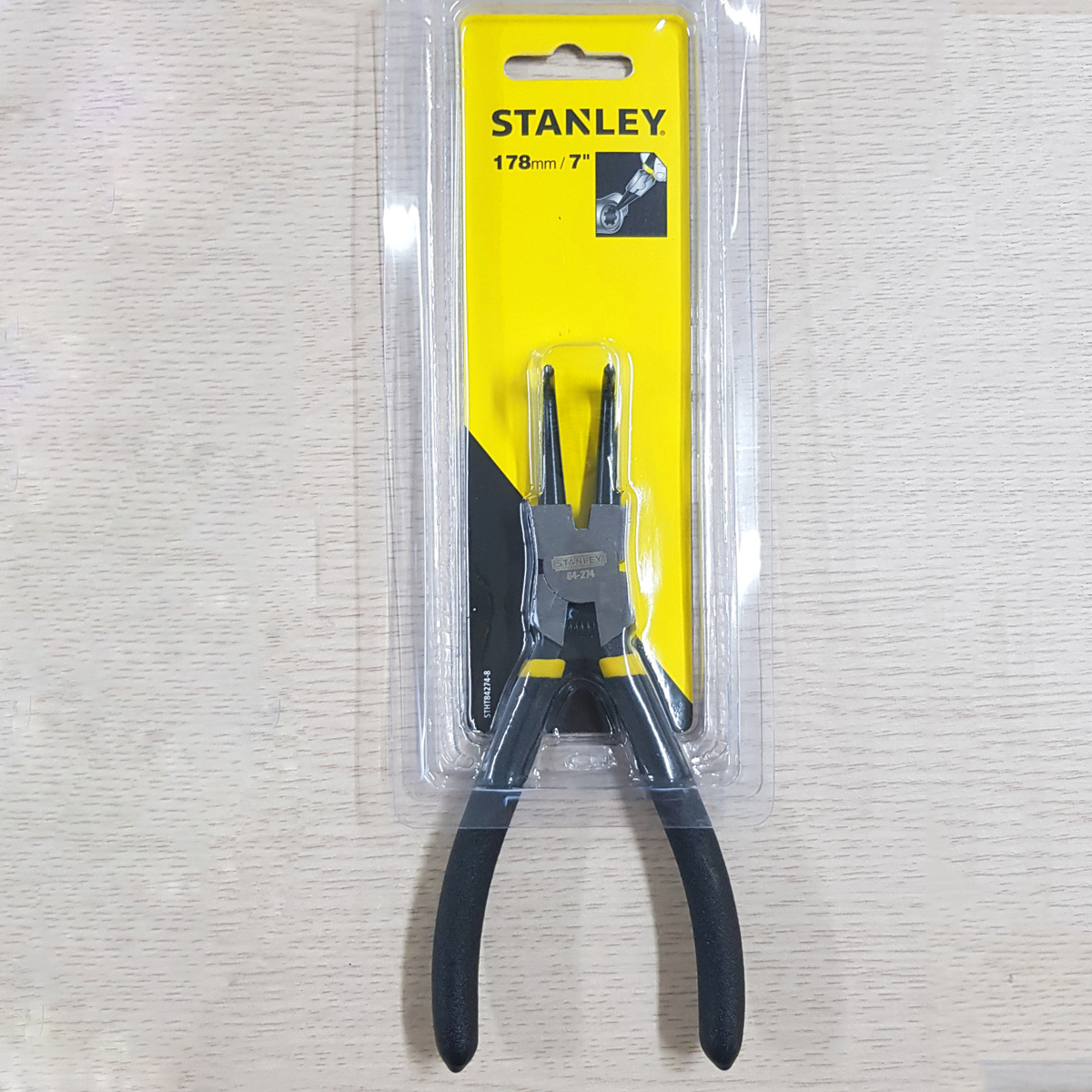 Kìm mở phanh trong, mũi cong 7in/175mm STANLEY 84-274-S