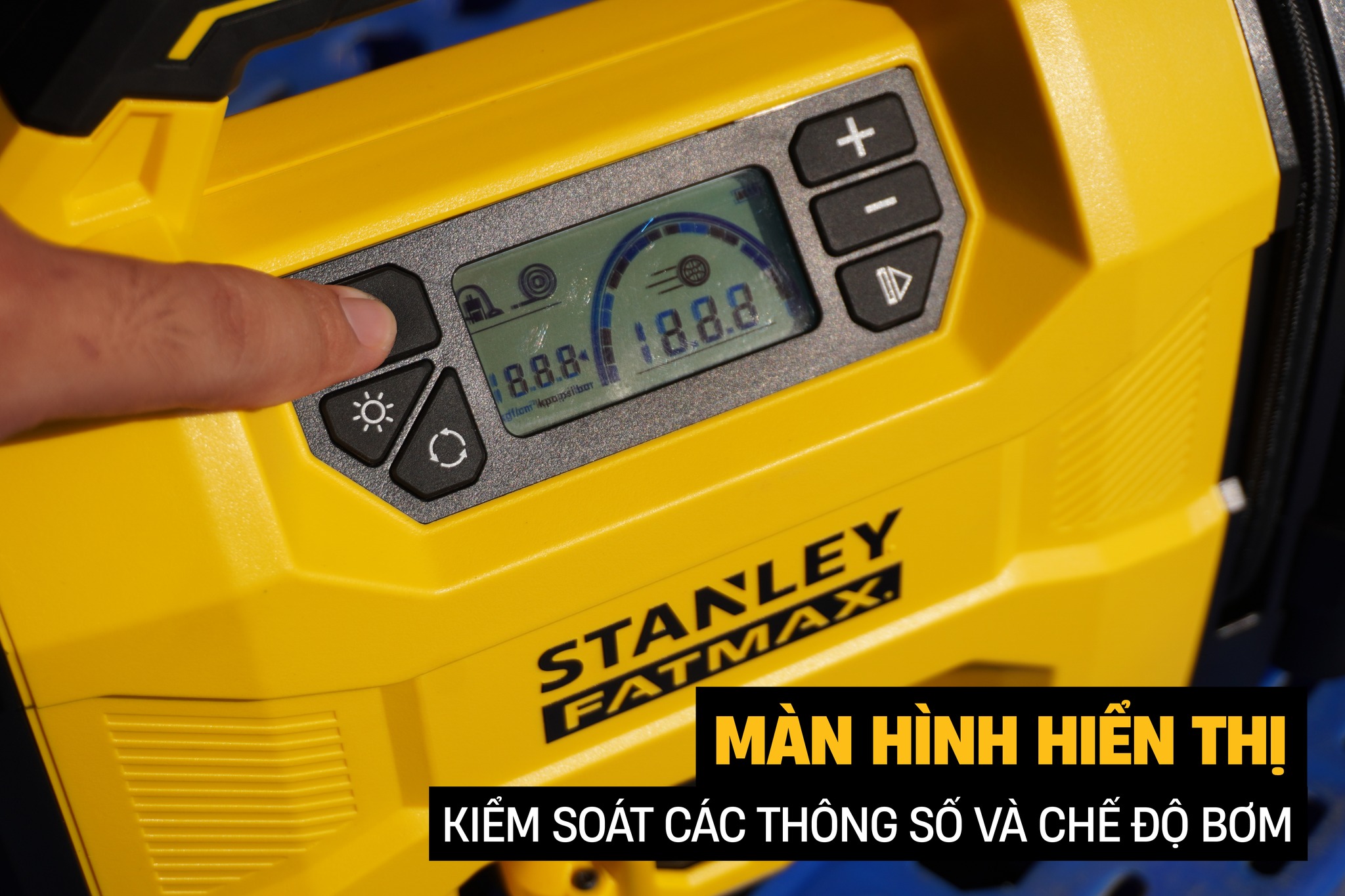 Máy bơm hơi đa năng dùng pin kèm tính năng thổi và hút bụi hiệu STANLEY ...