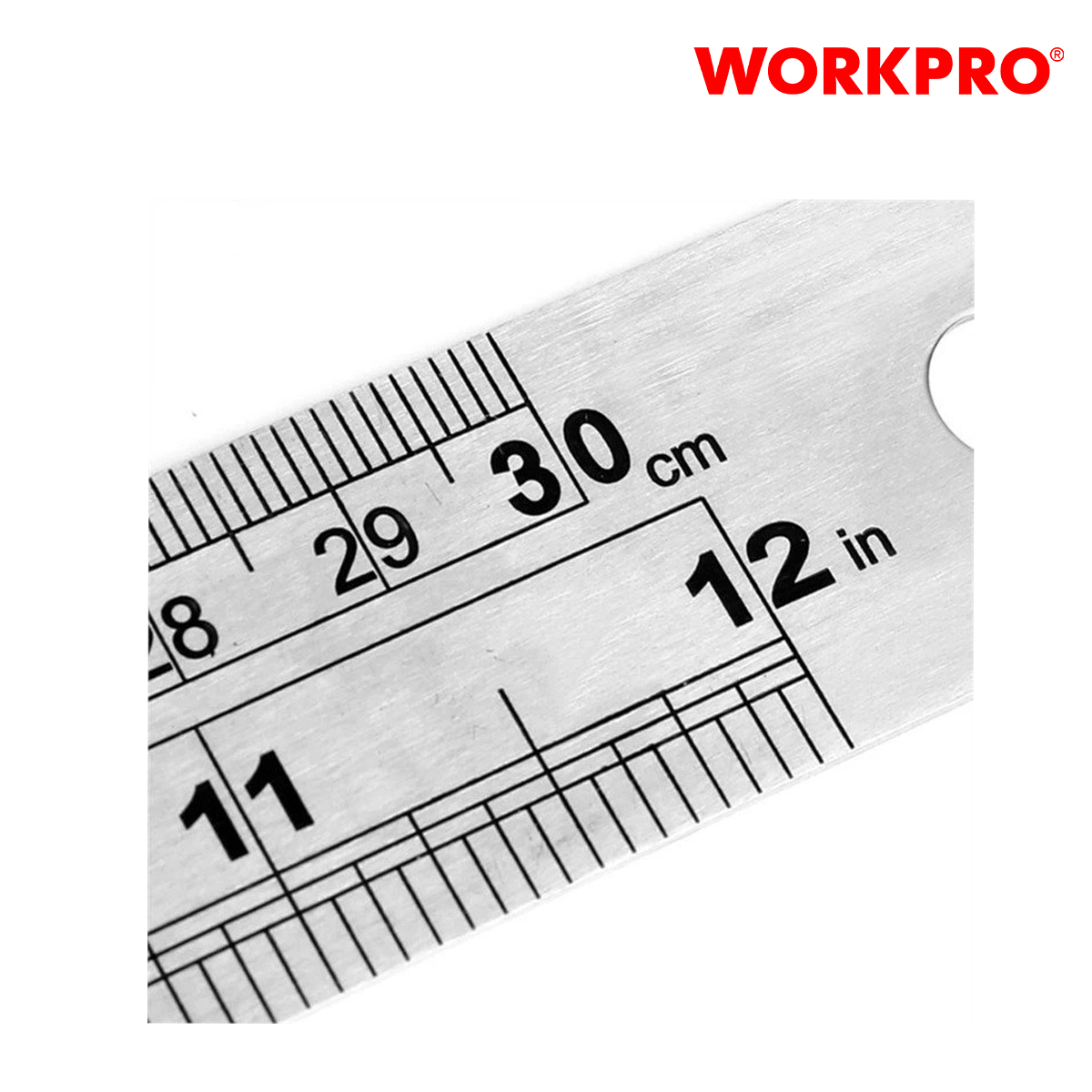 Thước đo thẳng thép không gỉ, kích thước 300mm (12 inches) Workpro ...