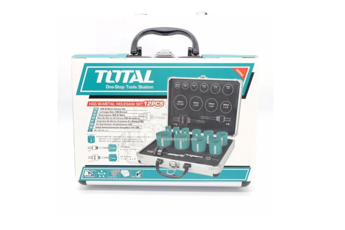 Bộ mũi khoét kim loại 12 chi tiết TOTAL TACSH1121
