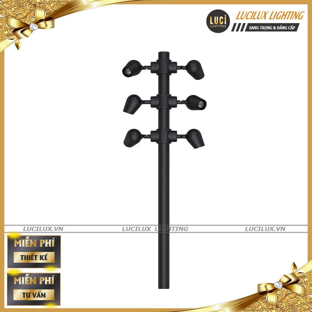 Cột đèn sân vườn LC-PL1204, cột đèn trang trí sân vườn | Lucilux.vn