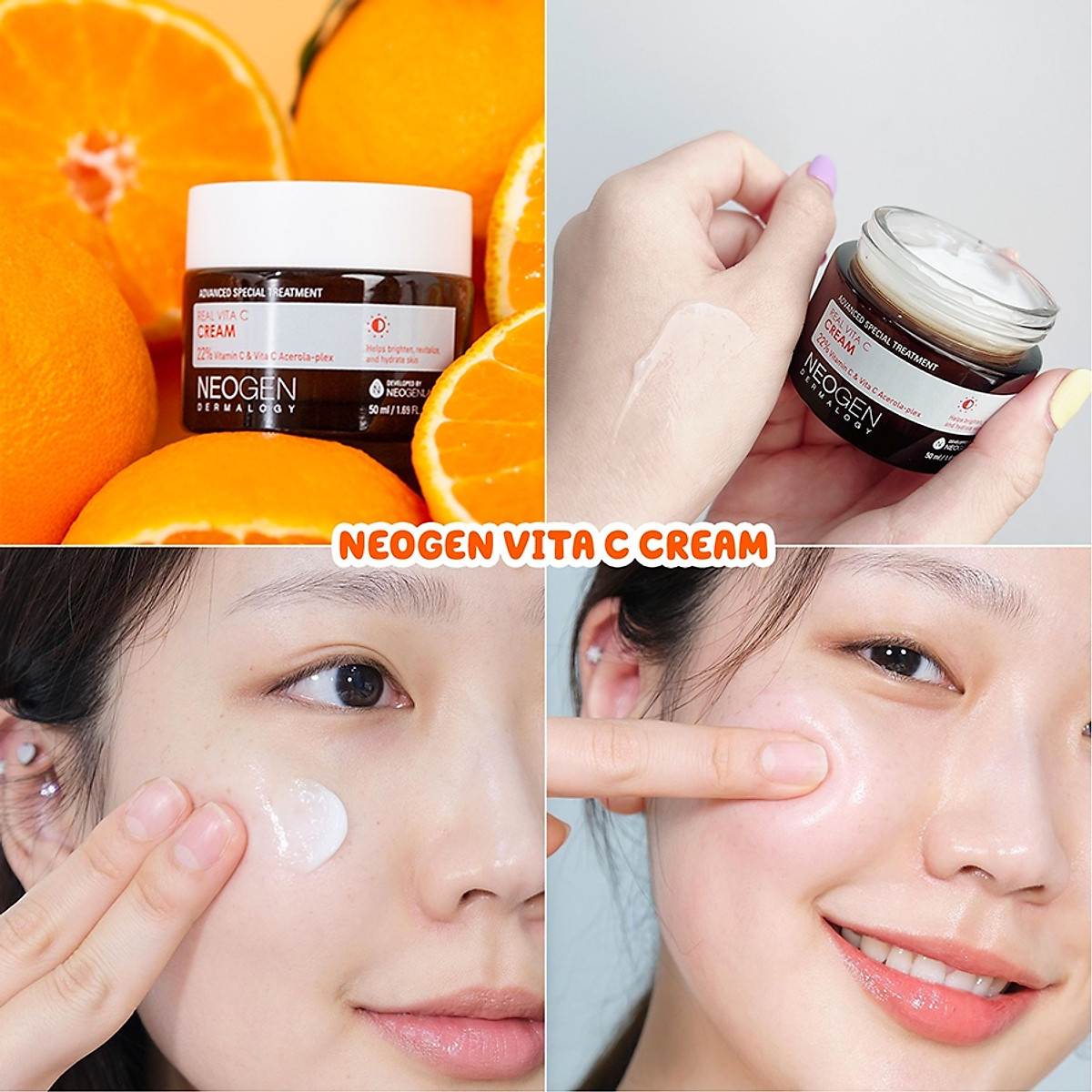 Kem Dưỡng Trắng Da Mờ Thâm Neogen Dermalogy Real Vita C Cream 50ml