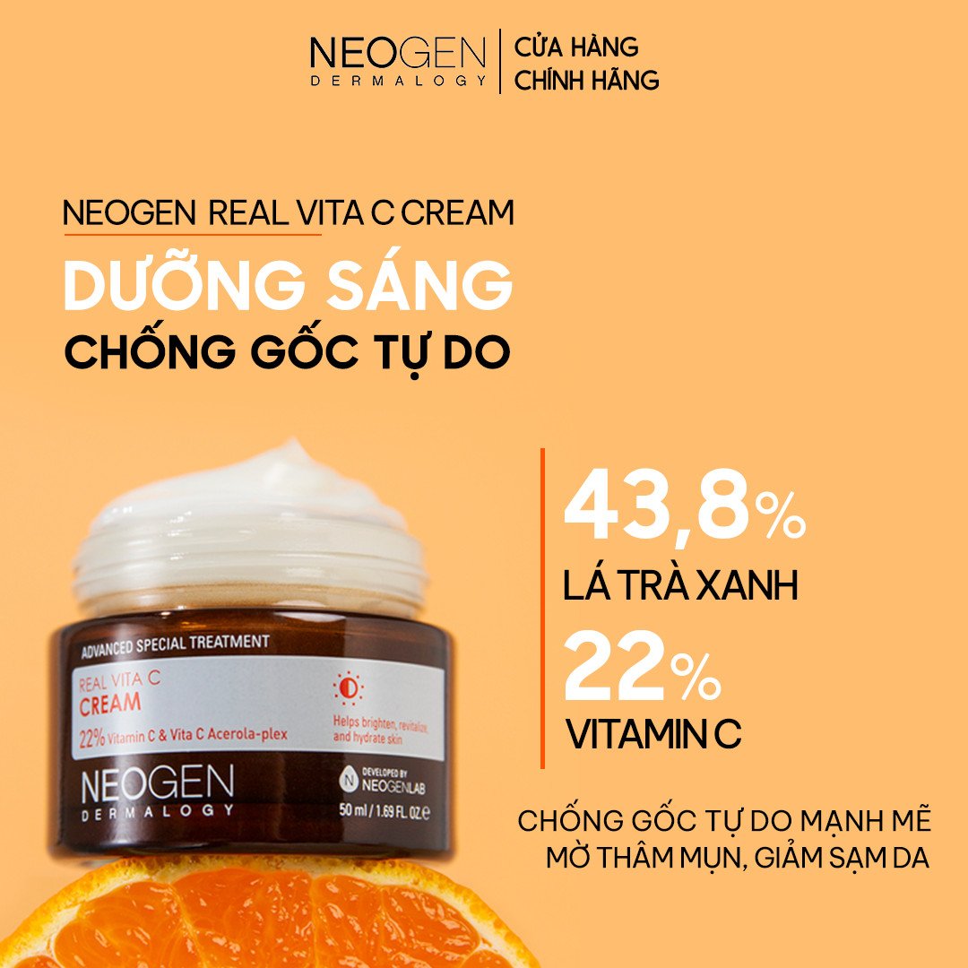 Kem Dưỡng Trắng Da Mờ Thâm Neogen Dermalogy Real Vita C Cream 50ml