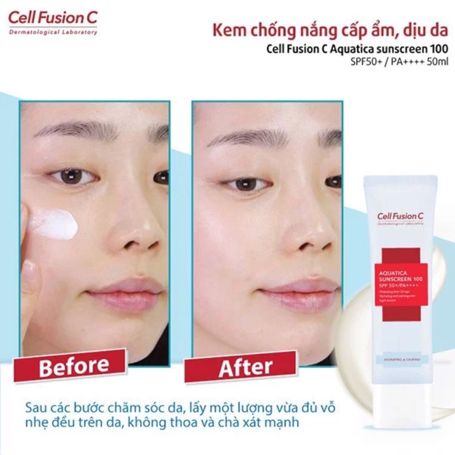 Kem Chống Nắng Cell Fusion C Cấp Ẩm Dịu Da Aquatica Suncreen