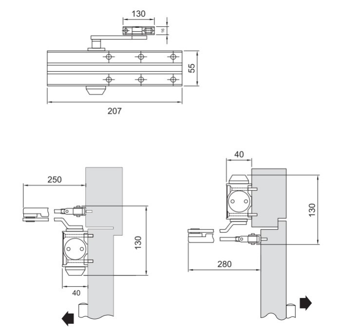 Tay co thủy lực gắn nổi Yale YIC-2124HO có giữ cửa - AALock- khóa cao ...