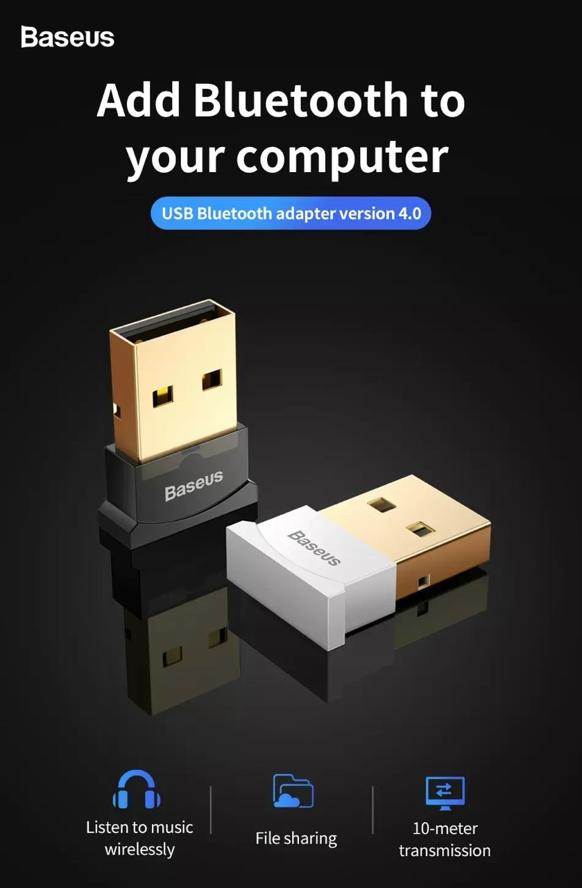 USB Bluetooth Baseus Mini CSR 4.0 Adapter cho máy tính / Laptop Windows ...