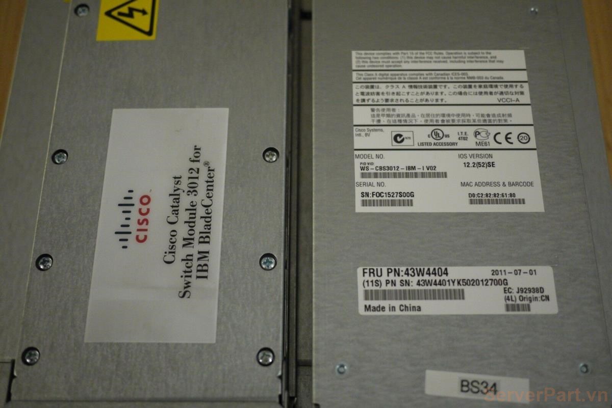 Mô đun NIC IBM Cisco Catalyst Switch Mô đun 3012 fru 43W4404 43W4401 WS ...