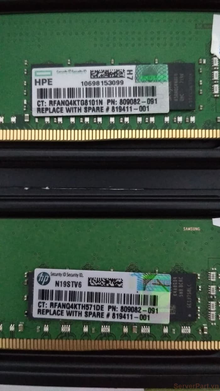 Bộ nhớ Ram 16gb 1Rx4 PC4-2400T-R bus 2400mhz PC4-19200 HP sp 819411-001 ...