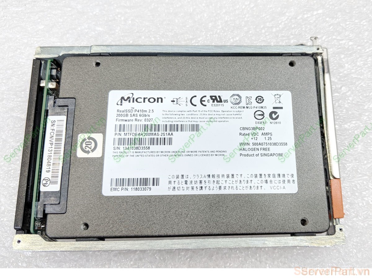 005050599 118033079 Ổ cứng SSD sata sEMC 200gb 2,5 6G VNX Series ...