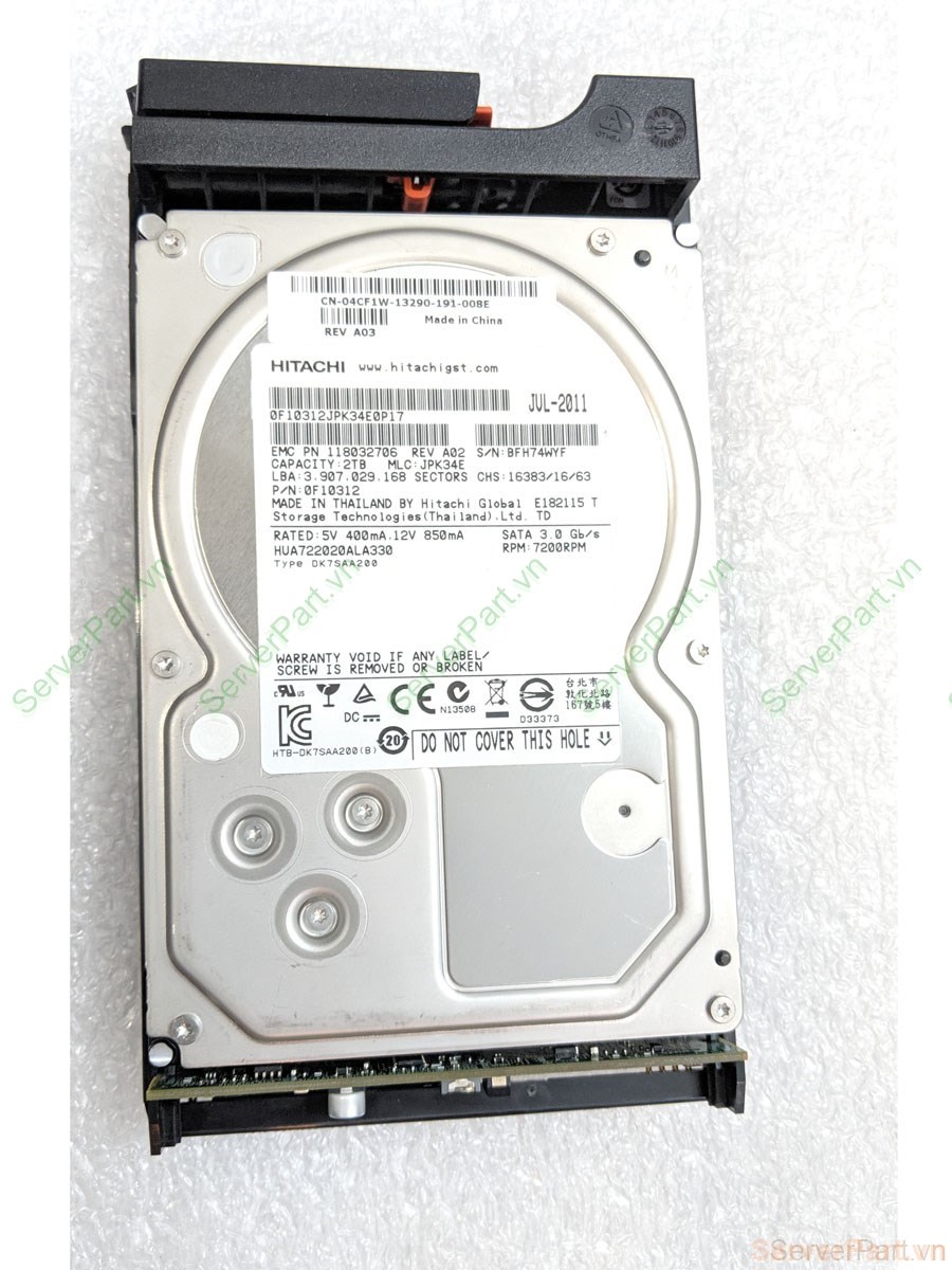 005049059 HUA722020ALA330 Ổ cứng HDD sata EMC 2Tb 7.2k 3.5" | ServerPart.vn