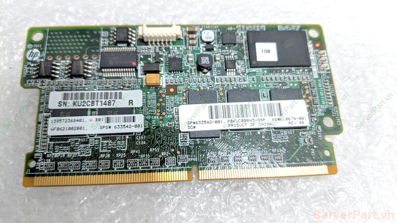 633542-001 610674-001 631679-B21 Bộ nhớ cache HP 1gb FBWC Flash Backed ...