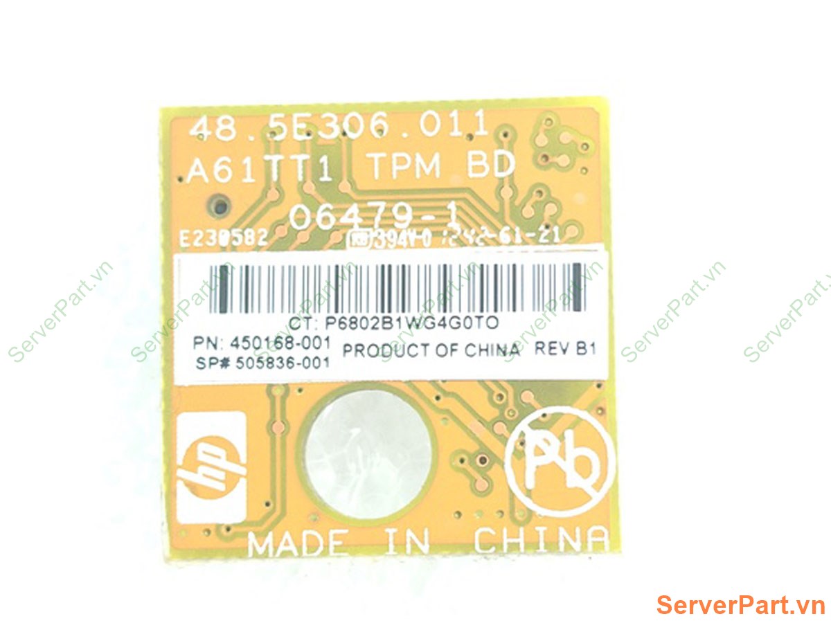 505836-001 450168-001 488069-B21 Bo mạch HP HP Trusted Platform Module ...