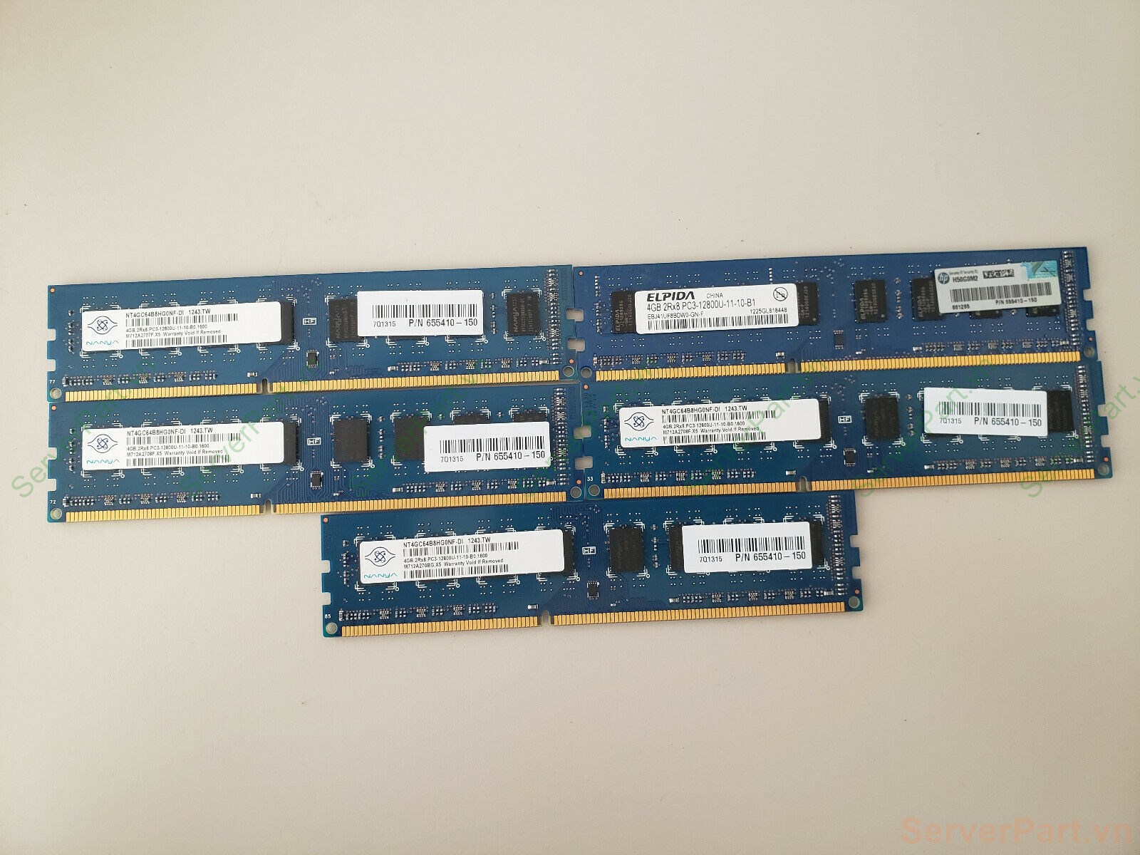 655410-150 Bộ nhớ Ram HP 4gb 2Rx8 PC3-12800U | ServerPart.vn