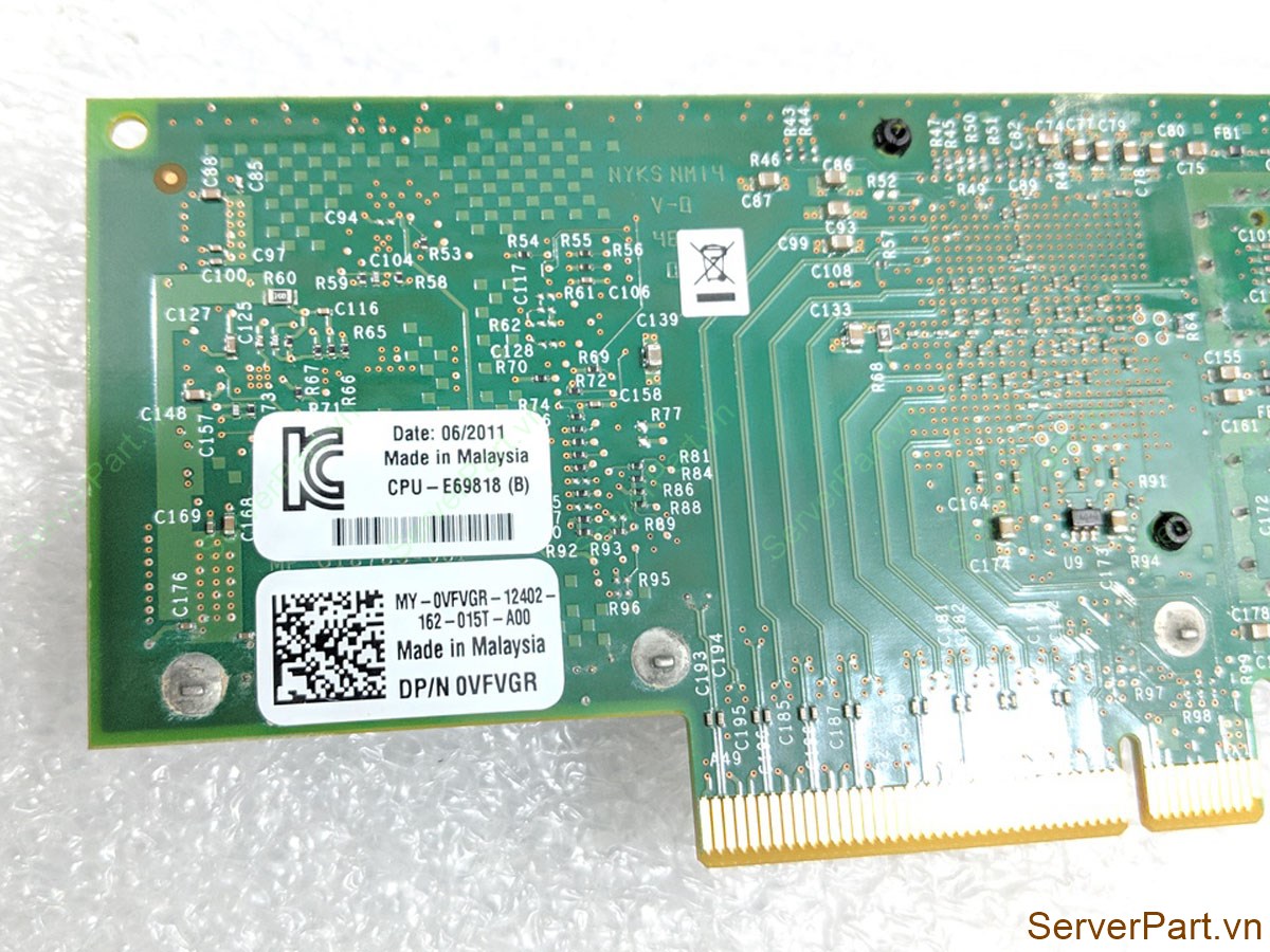 0VFVGR VFVGR Card Nic Dell Intel X520-DA2 10GbE 2 Port FC SFP ...