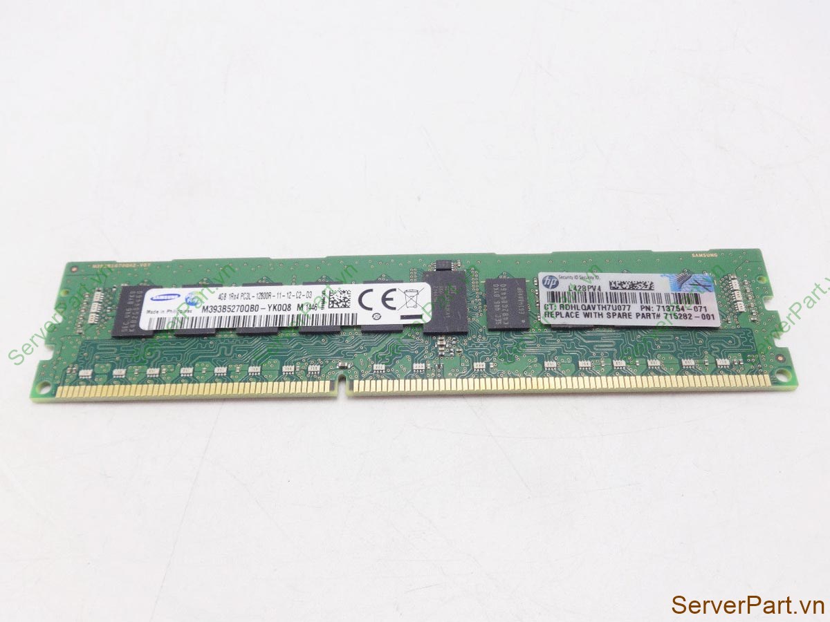 715282-001 713754-071 713981-B21 Bộ nhớ Ram HP 4GB 1Rx4 PC3L-12800R DD | ServerPart.vn