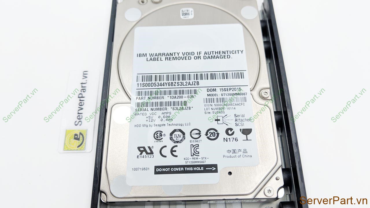 85Y6156 85Y6155 00D5344 Ổ cứng HDD SAS IBM Lenovo 1.2Tb 10K 2.5" 6G V7 ...