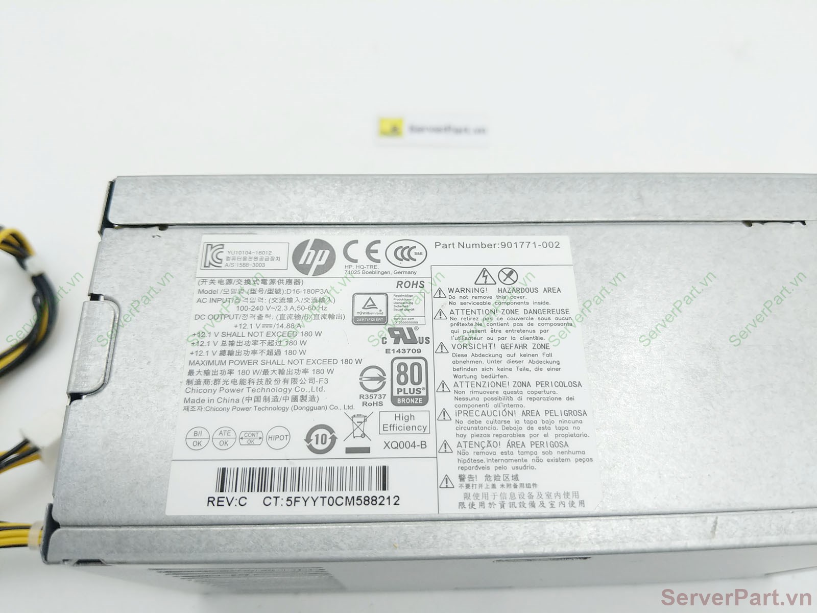 Bộ nguồn PSU HP 280 400 600 800 G3 G4 180w PN 901771-002 model D16-180P3A | ServerPart.vn
