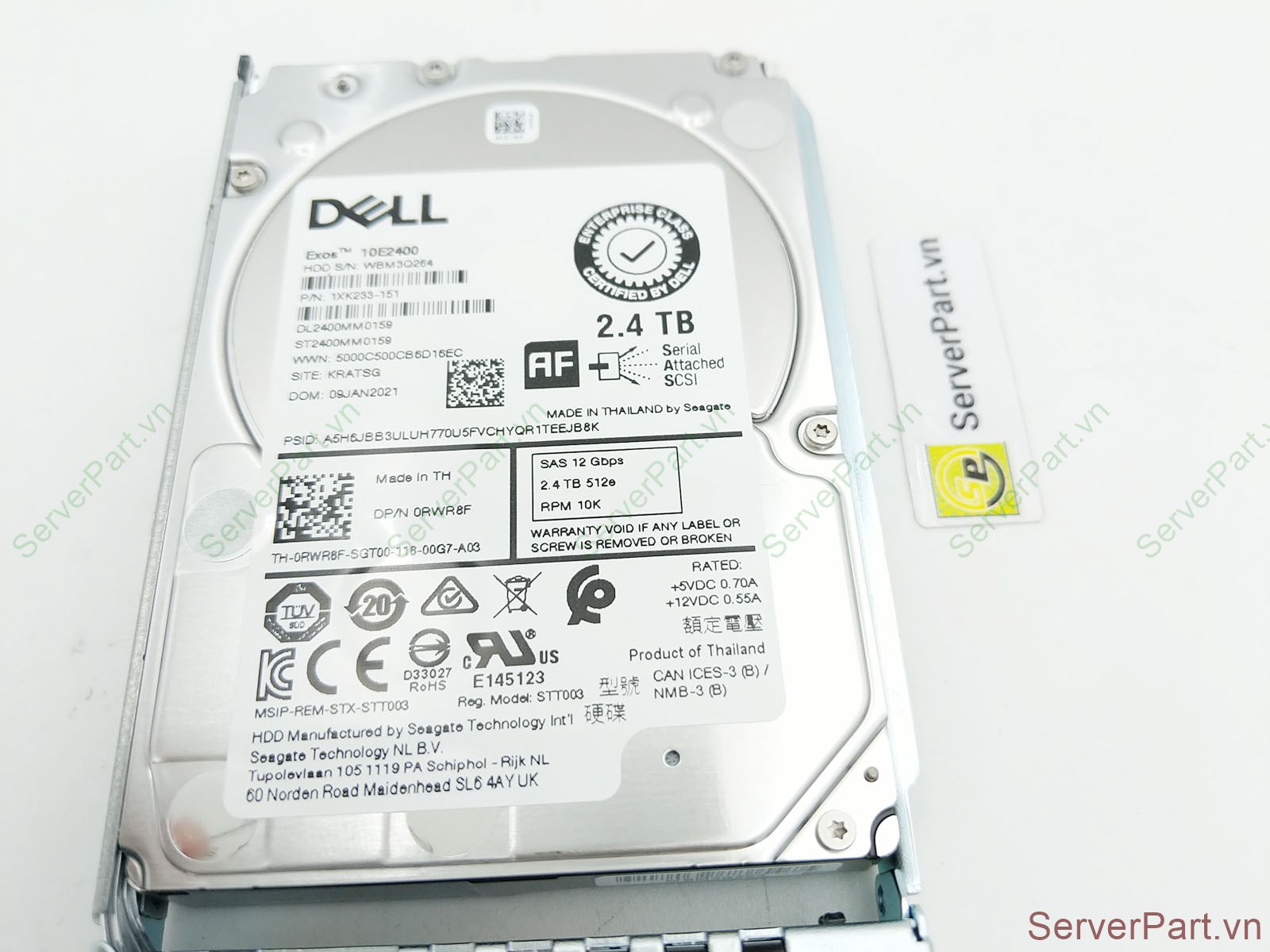 0RWR8F ST2400MM0159 1XK233-151 Ổ cứng HDD SAS Dell 2.4Tb 10K 2.5" 12Gb ...